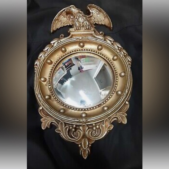 Vintage | Accents | Vintage Syroco Wood Federal Eagle Convex Mirror ...